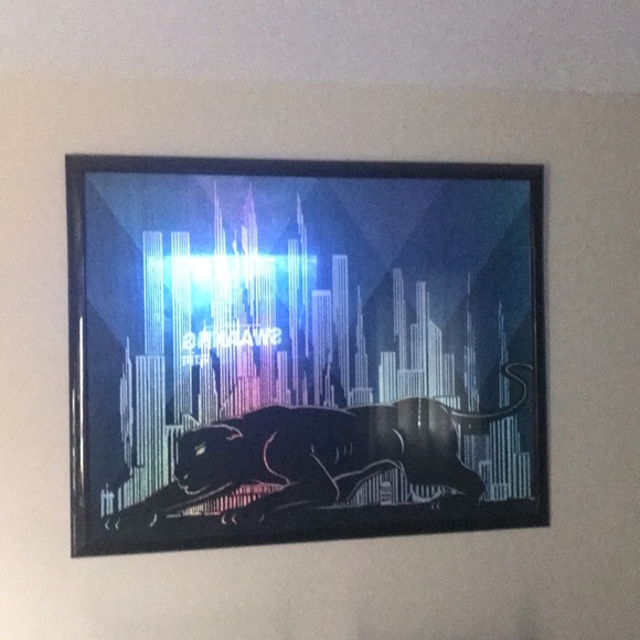 Wall Decor | Huge Panther Frame Its Black And Silver | Poshmark